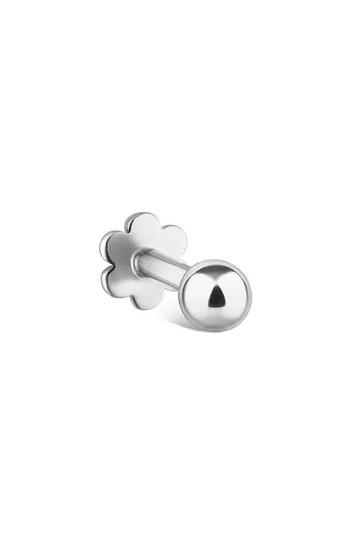 MARIA TASH Ball Threaded Stud Earring - White Gold