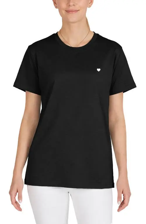 DALIX Heart Jersey Relaxed Tee - Black