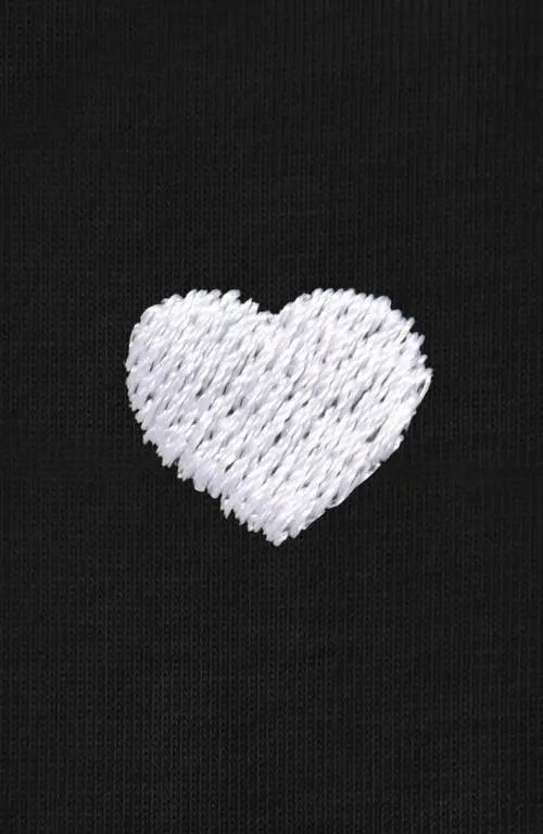 DALIX Heart Jersey Relaxed Tee - Black