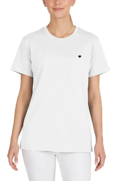 DALIX Heart Jersey Relaxed Tee - White
