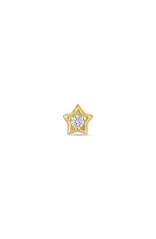 MARIA TASH Diamond Solitaire Single Stud Earring - Yellow Gold