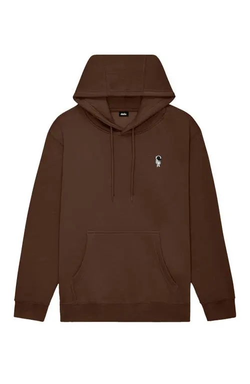 DALIX Astronaut Embroidered Midweight Hoodie - Chestnut