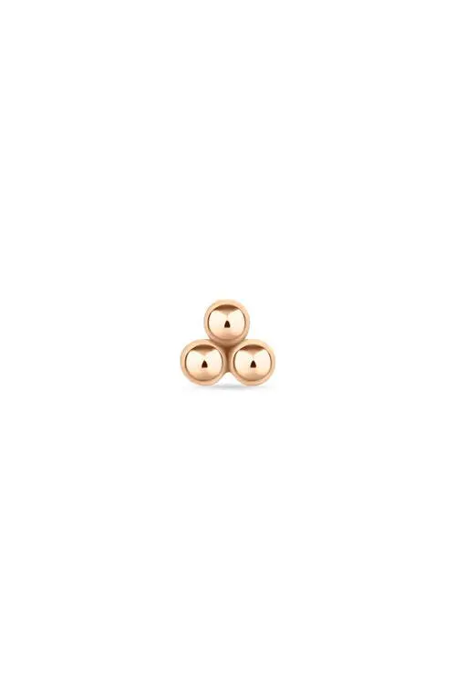 MARIA TASH Ball Trinity Single Threader Stud Earring - Rose Gold
