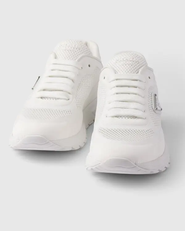 Prada Prax 2.0 Fabric And Mesh Sneakers