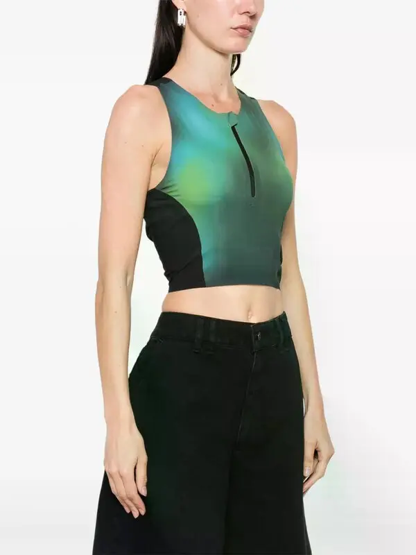 Y3 Abstract-print Performance Top