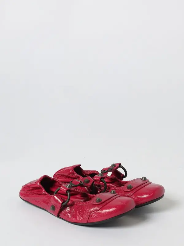 Balenciaga Leather Ballet Flats - Red