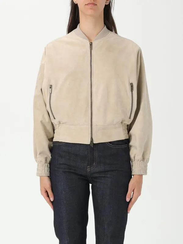 SALVATORE SANTORO Suede Bomber Jacket - Grey