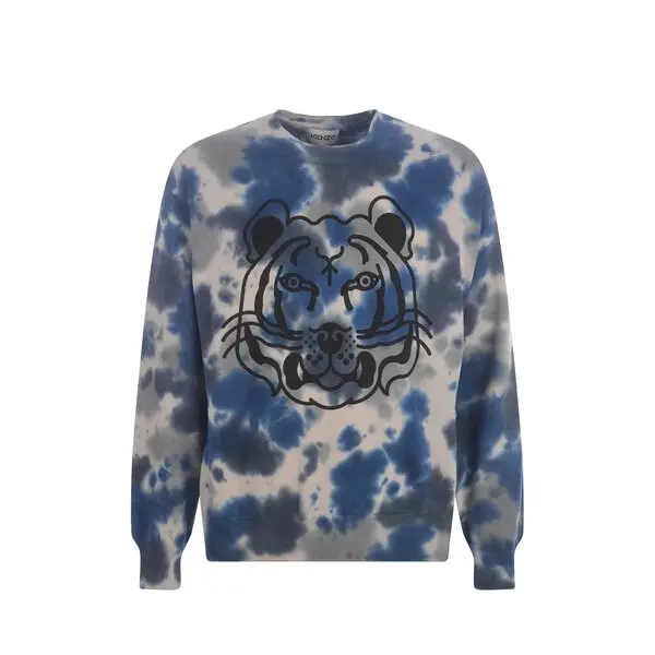Kenzo Cotton Printed Sweater - Gray
