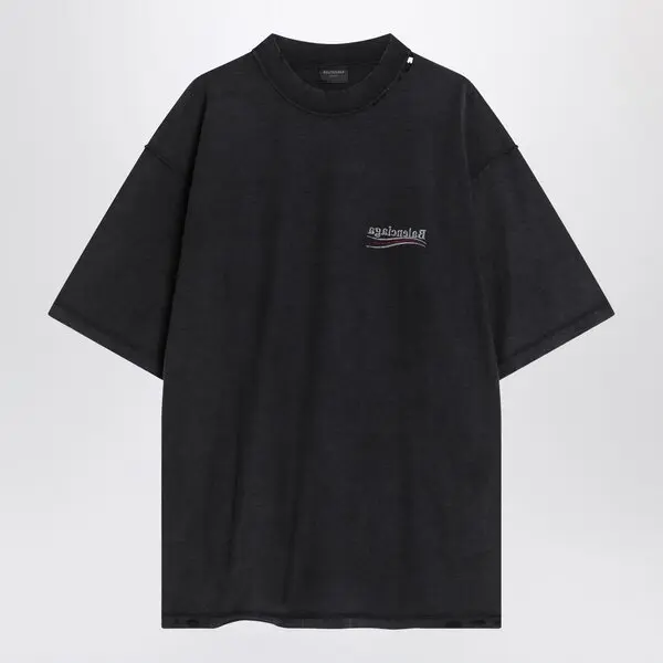 Balenciaga Political Campaign T Shirt Washed With Distressed