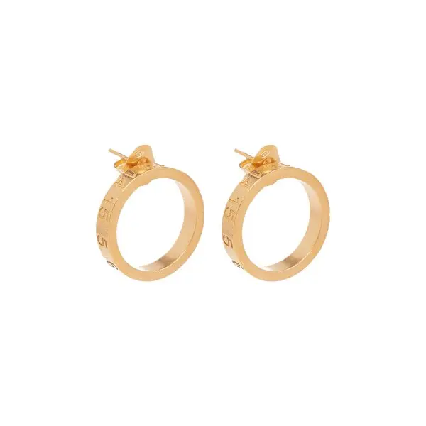 MAISON MARGIELA Number Logo Earrings - Gold
