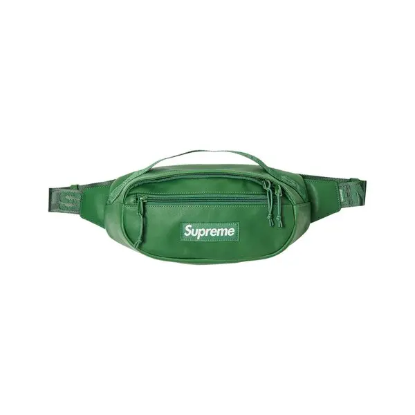 Supreme Leather Waist Bag - Green