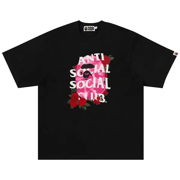 A BATHING APE X Anti Social Social Club Tee #1 - Black