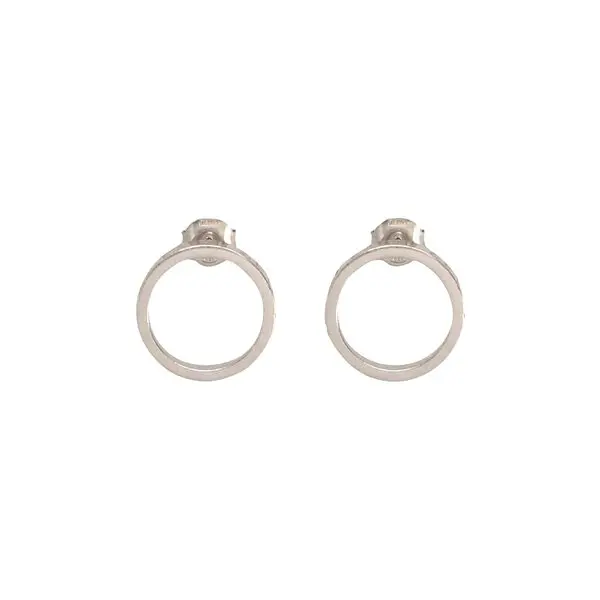 MAISON MARGIELA Number Logo Earrings - Silver