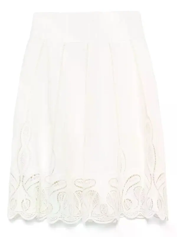 Simkhai Embroidered Midi Skirt