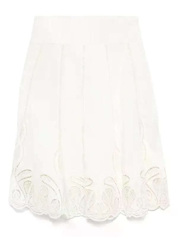 Simkhai Embroidered Midi Skirt