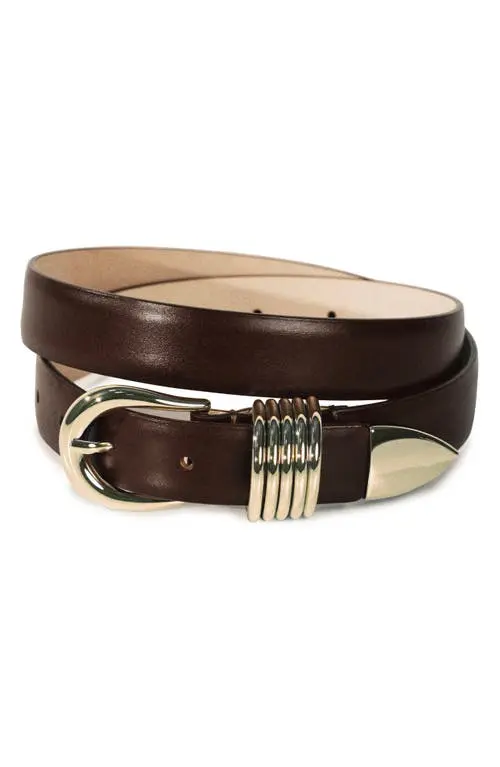 DEHANCHE Hollyhock Leather Belt - Marrone