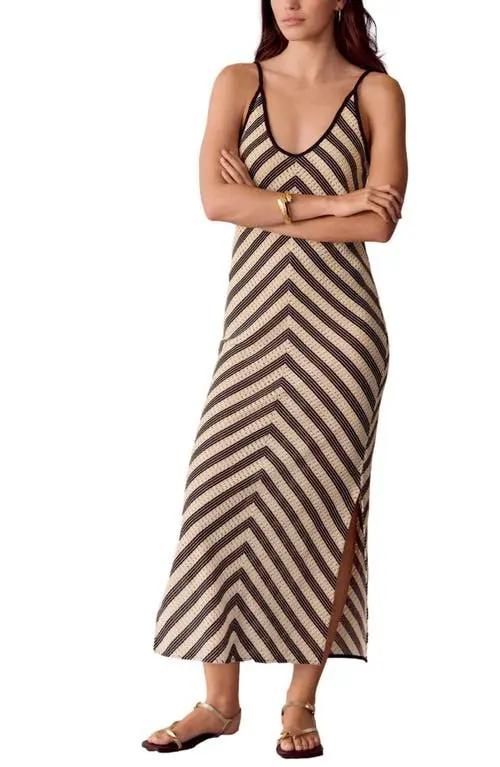 NEXT Chevron Stripe Midi Dress