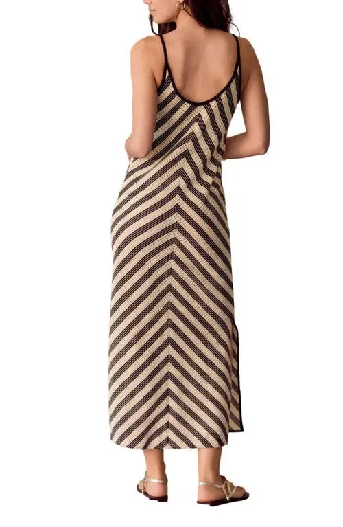 NEXT Chevron Stripe Midi Dress