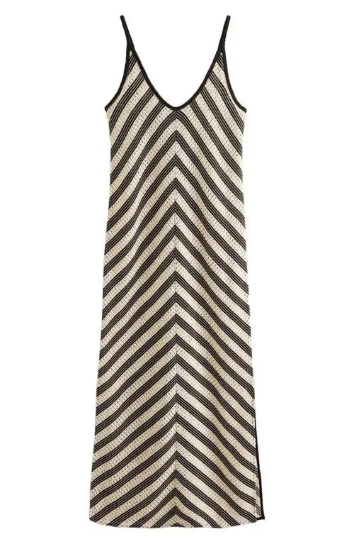 NEXT Chevron Stripe Midi Dress
