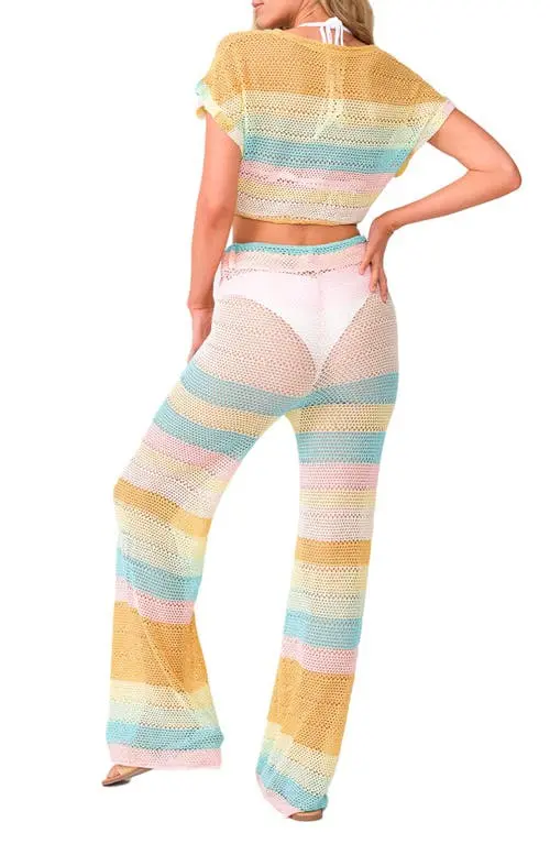 PQ SWIM Bree Open Stitch Tie Waist Pants - Floret