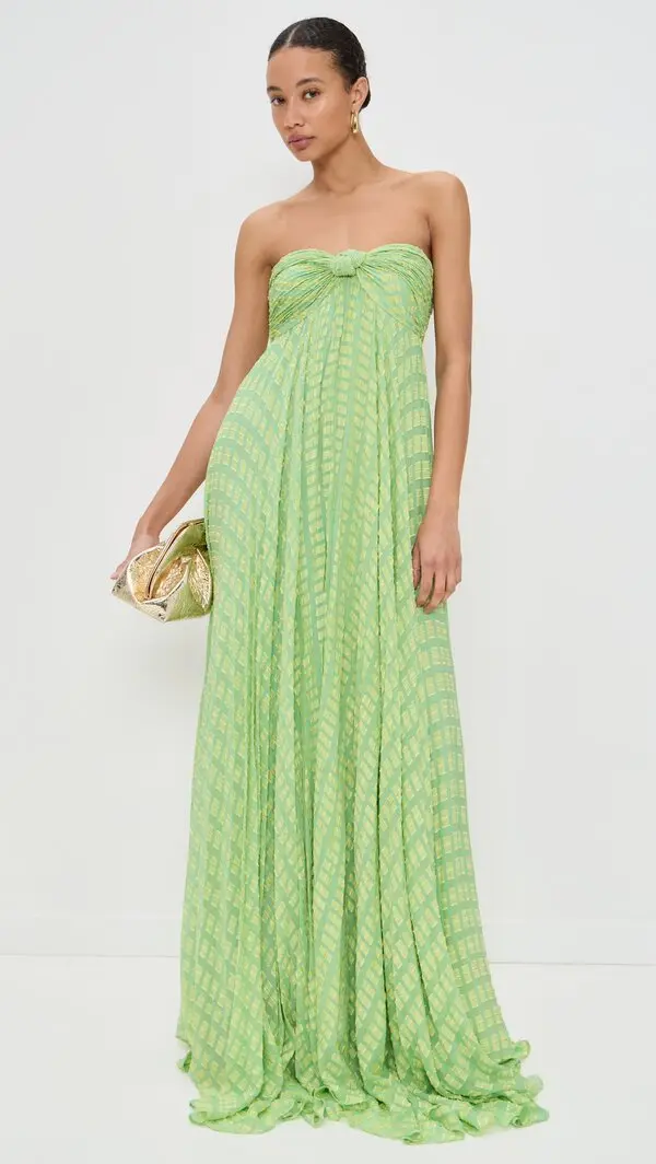 alexis green strapless dress Elea Maxi - Verde - 50% Off 88% viscose 12% elastane