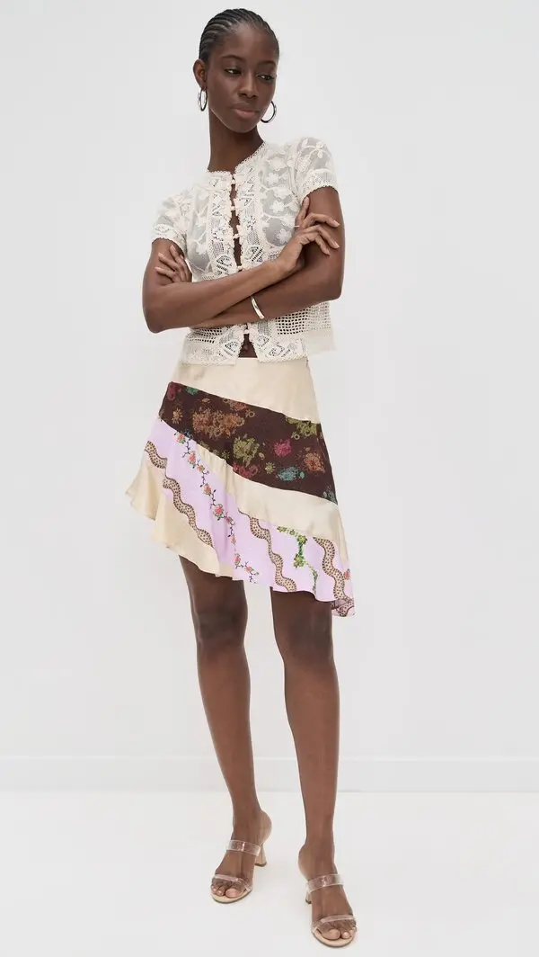 Siedres Zeliana Asymmetrical Skirt In Multi - 75% Off | Editorialist