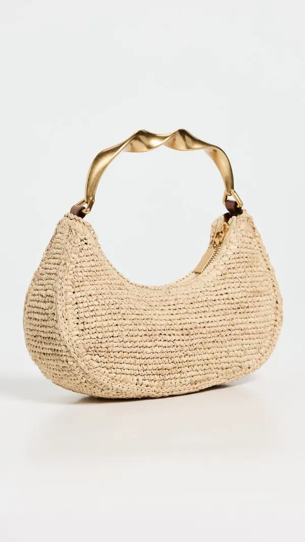 Simkhai Nixi Raffia Hobo Bag - Natural