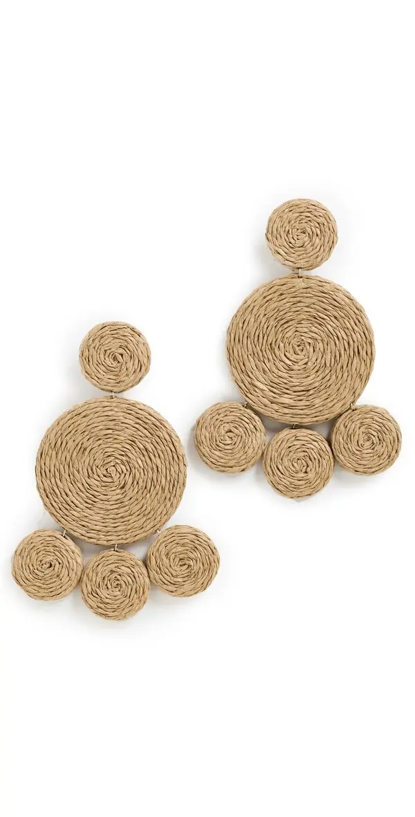 SIMONMILLER Raffia Deco Dangle Earrings - Natural