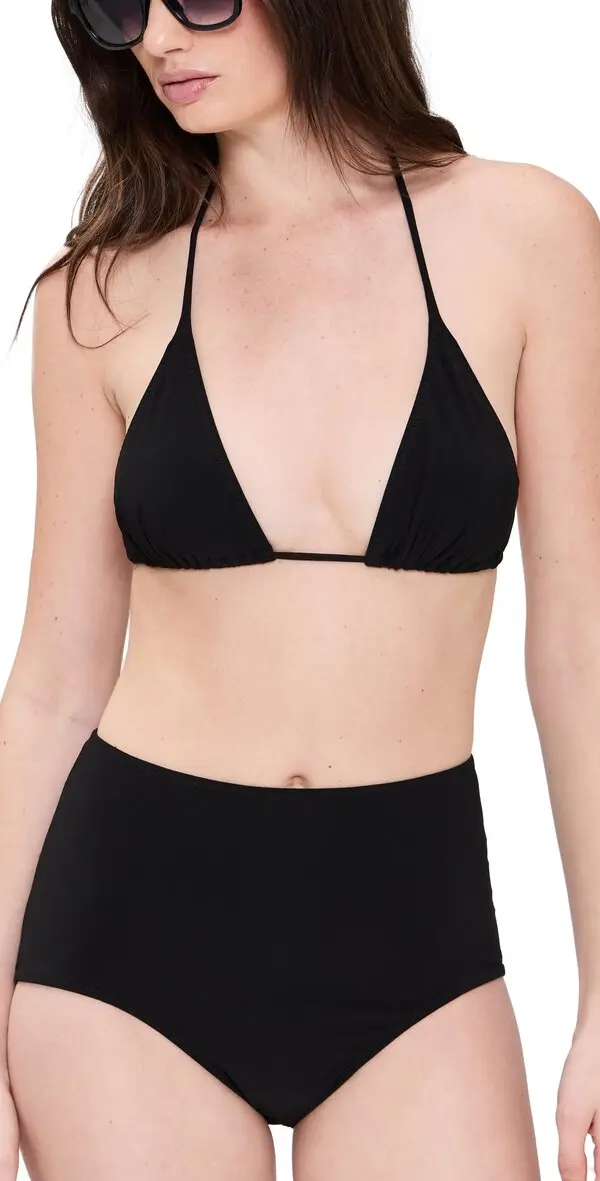 Norma Kamali String Bikini Top - Black