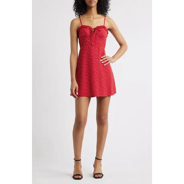 Princess Polly Love Birds Print Sleeveless Mini Dress