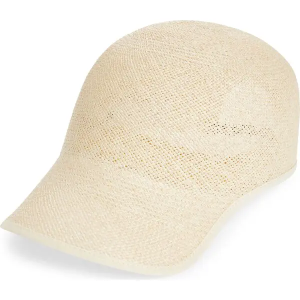 RENÉ MANTILLA, NEW YORK René Mantilla Toquilla Straw Baseball Cap - Natural