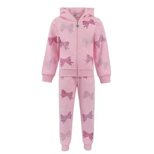 LOLA + THE BOYS Crystal Bow Jogger Set