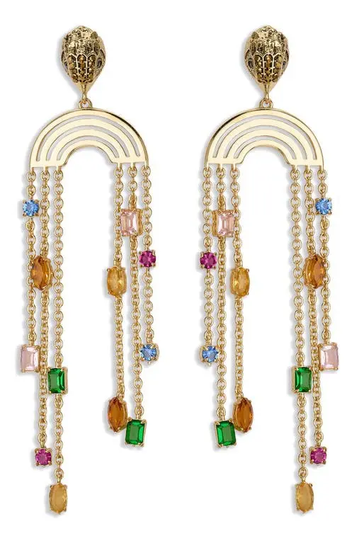 Kurt Geiger Crystal Chandelier Earrings - Rainbow Multi