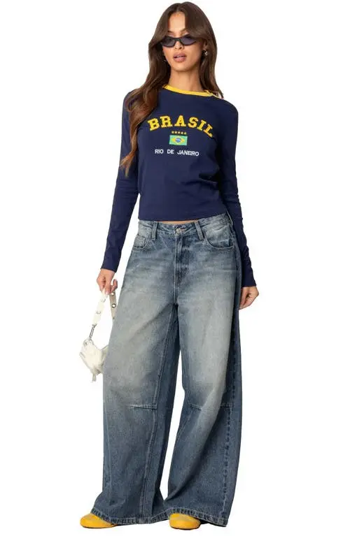 EDIKTED Brasil Long Sleeve T-shirt