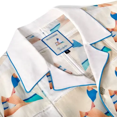 TOMBOLO Seascape Drop-out" Patchwork Shirt