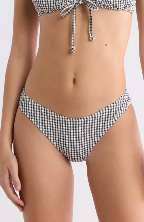 BILLABONG Wave Check Bondi Bikini Bottoms - Black Pebble