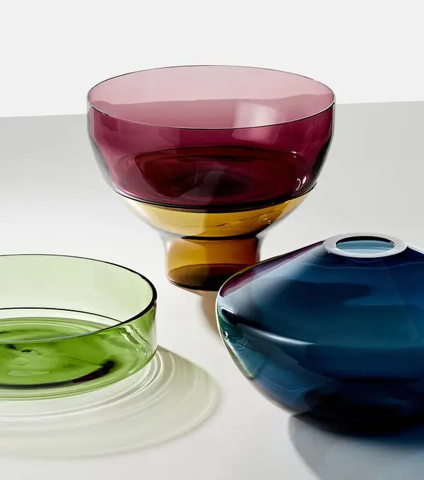 NASONMORETTI Jellyfish Set Of 4 Glass Centerpieces