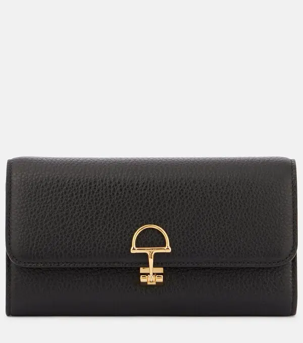 Gucci Softbit Continental Leather Wallet - Black