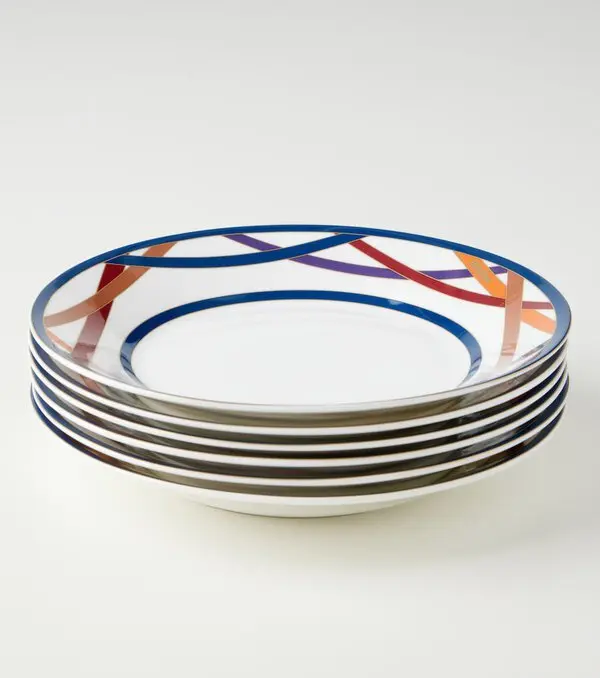 Missoni Nastri Set Of 6 Ceramic Soup Plates - Multicoloured