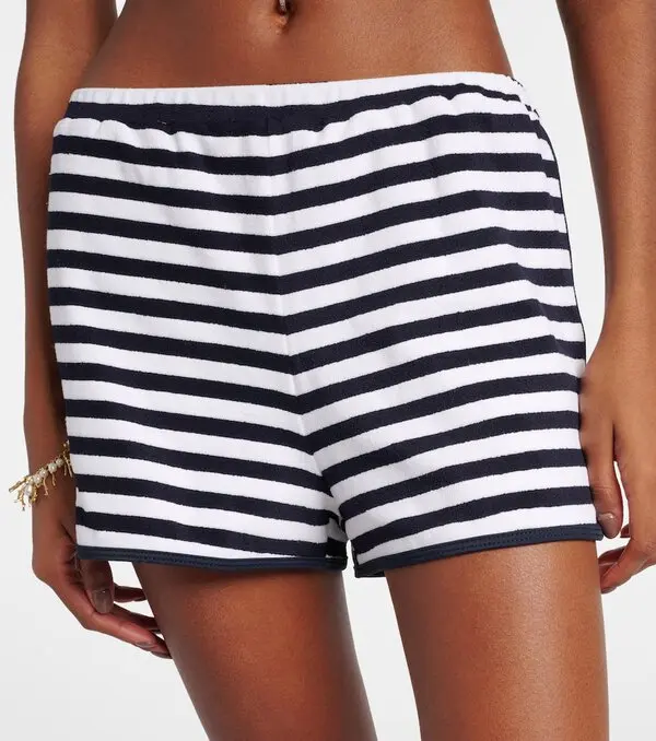Jade Swim Striped Terry Shorts