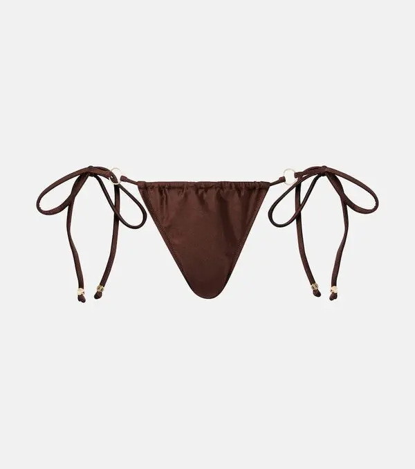 BANANHOT Chain-embellished Bikini Bottom - Brown