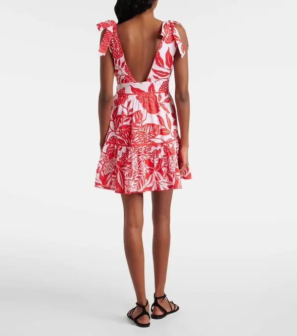 Poupette St Barth Cara Cotton Minidress - Red