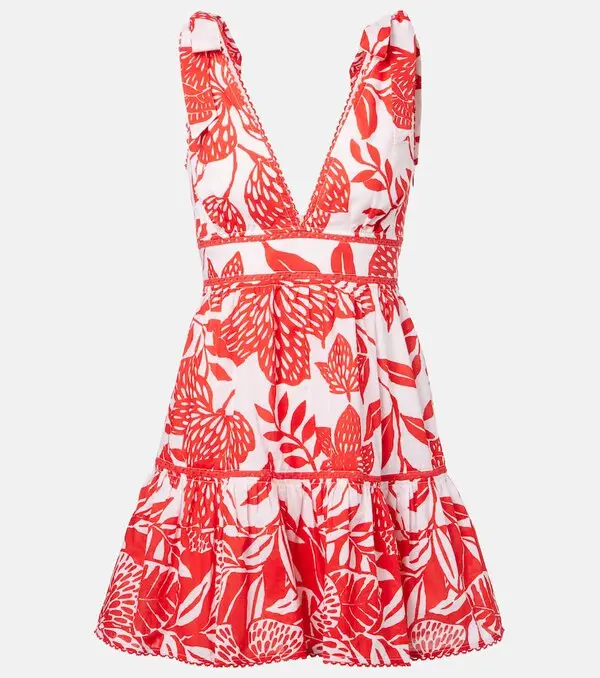 Poupette St Barth Cara Cotton Minidress - Red