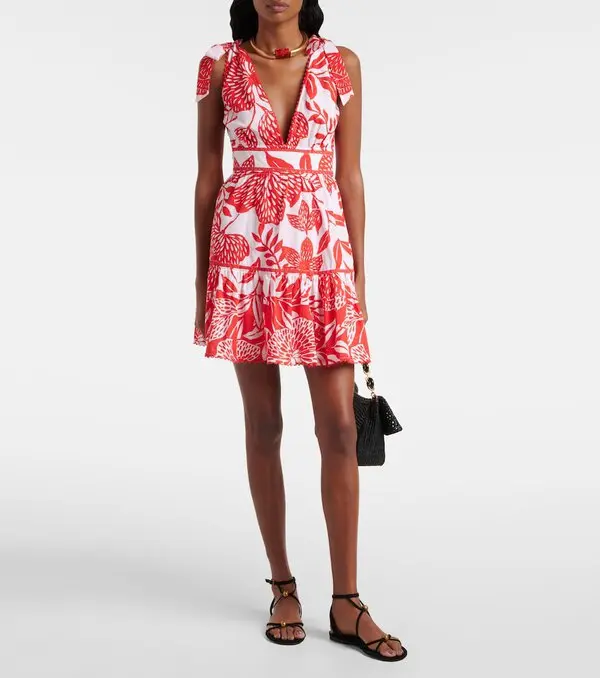 Poupette St Barth Cara Cotton Minidress - Red