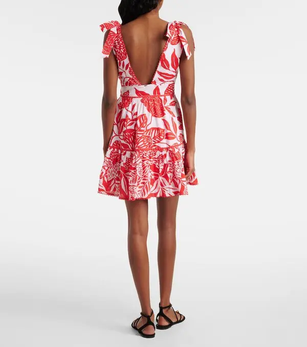 Poupette St Barth Cara Cotton Minidress - Red
