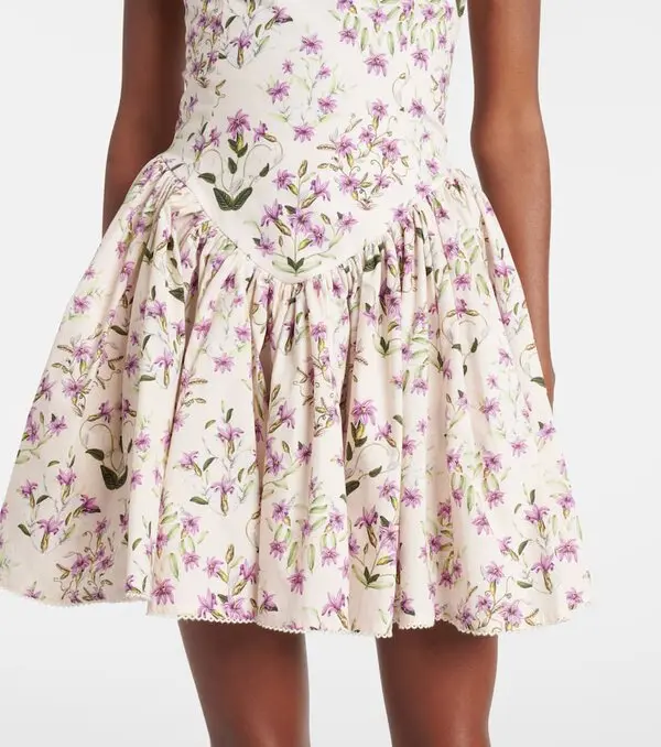 Agua Bendita Floral Cotton Mini Dress - Multicoloured