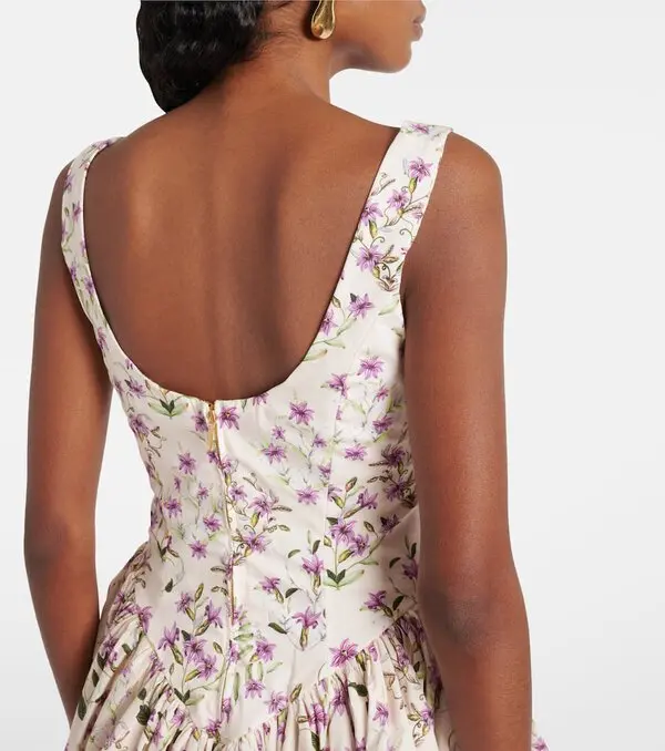 Agua Bendita Floral Cotton Mini Dress - Multicoloured