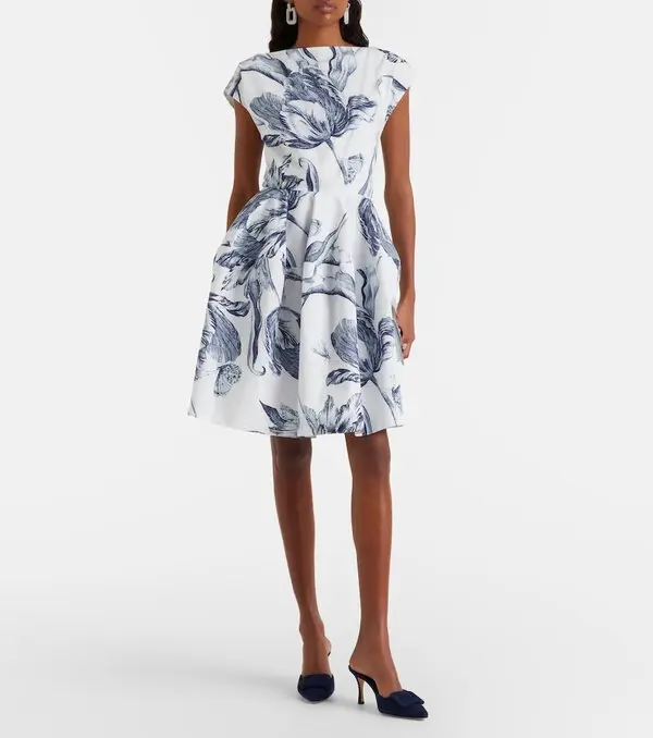 Erdem Floral Cotton Minidress