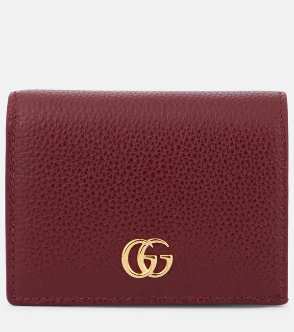 Gucci Gg Marmont Mini Leather Wallet - Red