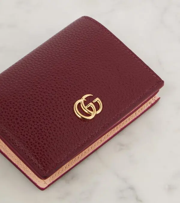 Gucci Gg Marmont Mini Leather Wallet - Red